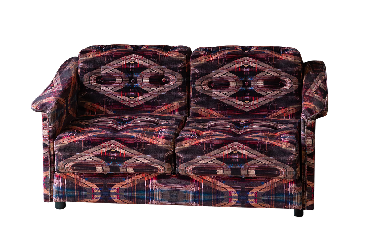 Two-Seater Sleeper Sofa in Velvet - 70s Inspired – Blackpop | Designer ...