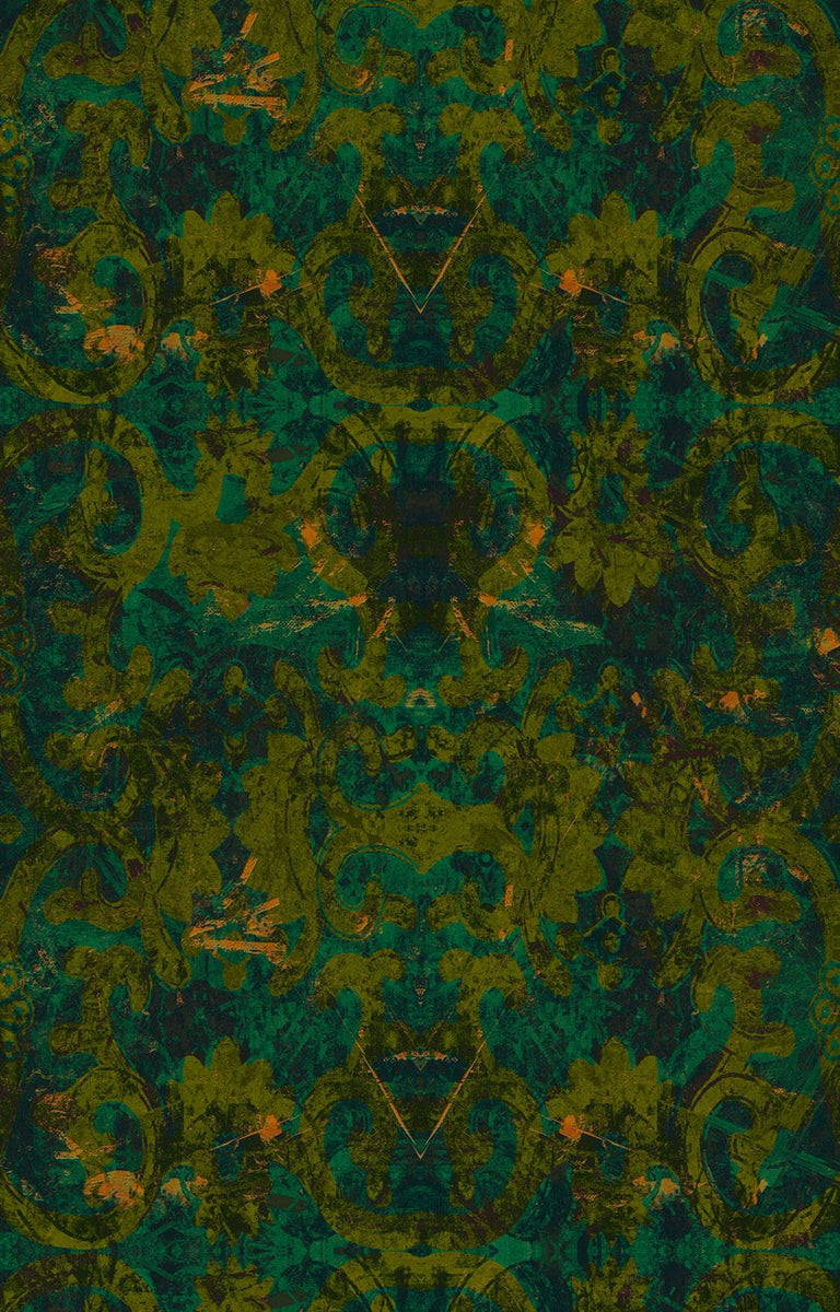 Dark Green Patterned Wallpaper | Designed by Blackpop – Blackpop ...